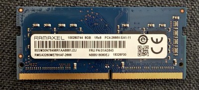 Laptop Memory: Ramaxel 8GB 1Rx8 DDR4 PC4-2666V 21333MHz RMSA3260ME78HAF ...