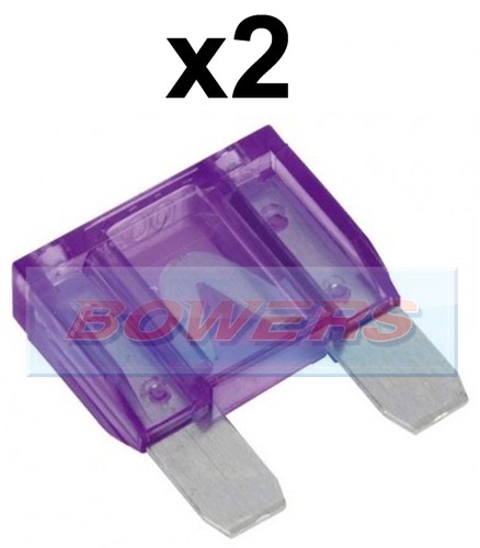 PAIR OF 12V 24V VOLT 100A AMP PURPLE VIOLET MAXI BLADE FUSES CAR MARINE ...