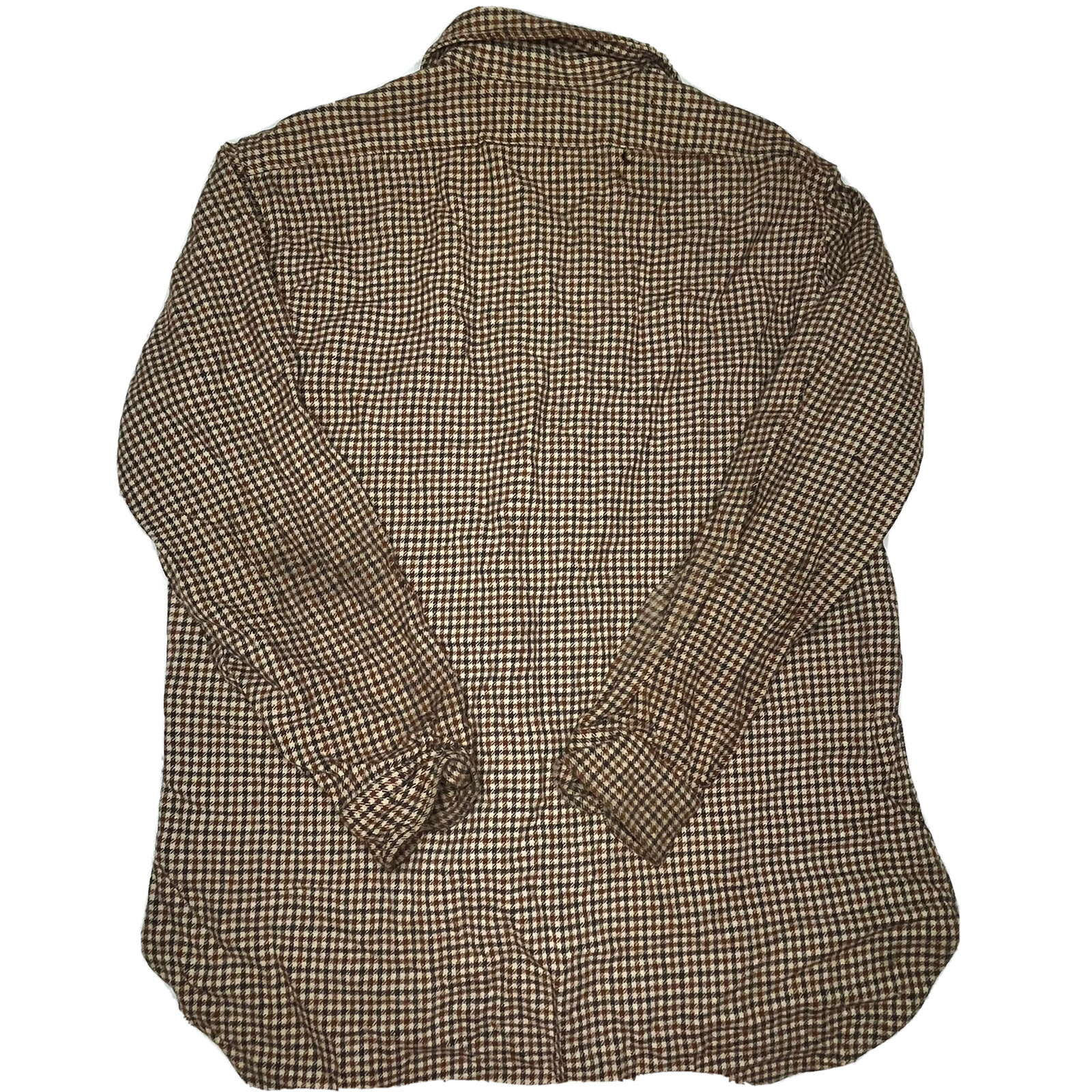 1960s Vintage Brown Pendleton DISTRESSED XL 100% Woo… - Gem