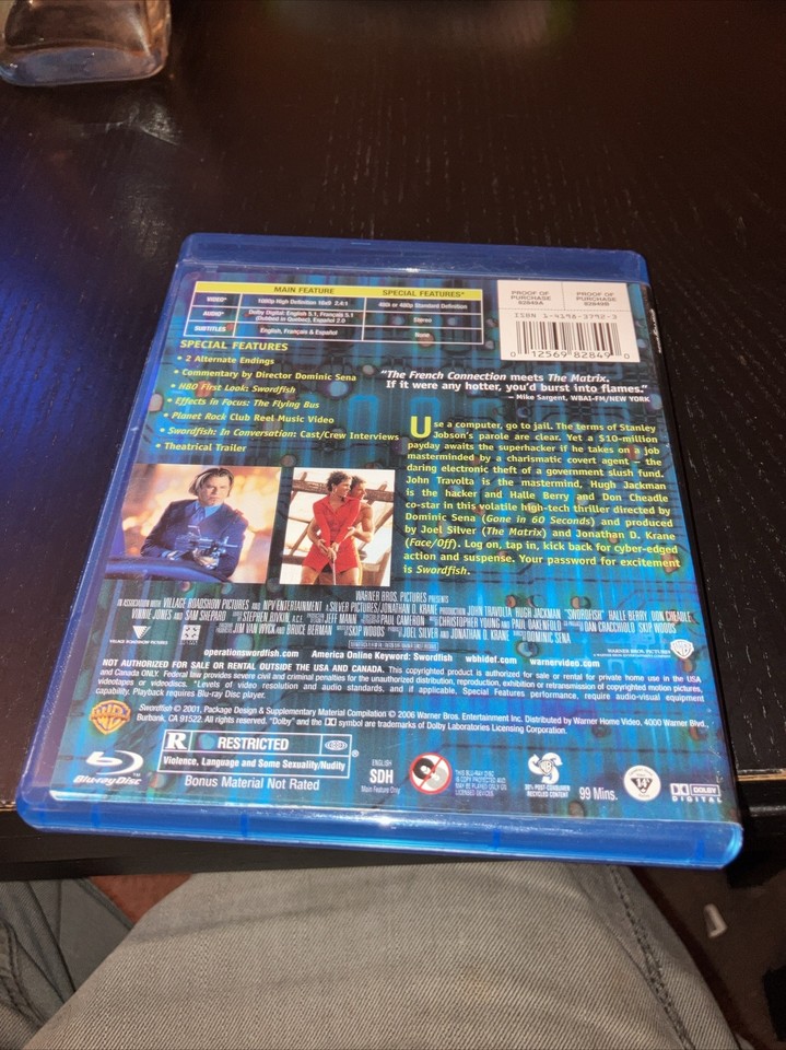 Swordfish (Blu-ray, 2001) 12569828490| eBay