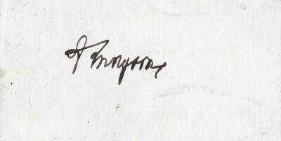 Legendary Victorian Poet ALFRED LORD TENNYSON Signed Autograph UK POET ...