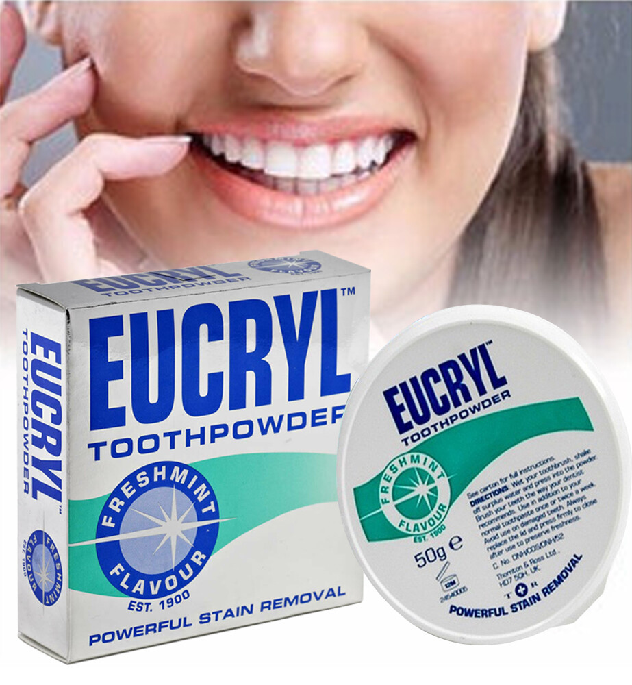Eucryl Smokers Freshmint Toothpowder 50g x 4 Packs 5011309895612| eBay