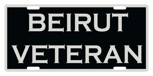 Beirut Veteran Custom License Plate Emblem Patriotic Version | eBay