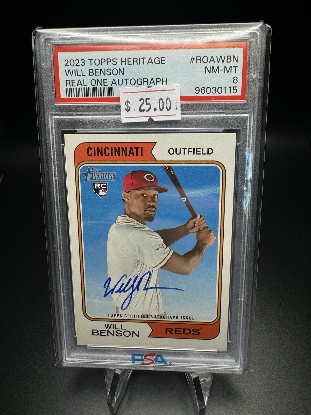 2023 Topps Heritage Will Benson Auto PSA 10 Real One RC Rookie | eBay
