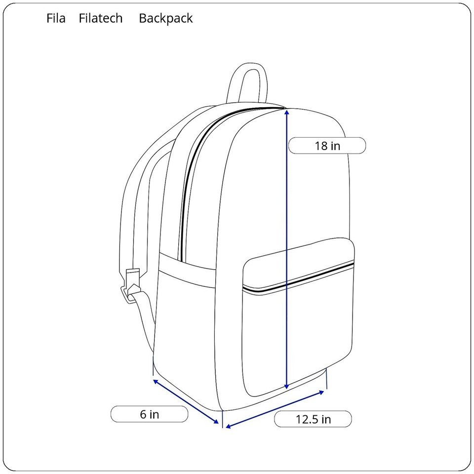 Fila Filatech ARGUS III Laptop Backpack Digital Stripe Padded ...