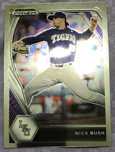 NICK BUSH(LSU)2021 PANINI PRIZM PURPLE DRAFT PICKS BASEBALL CARD | eBay