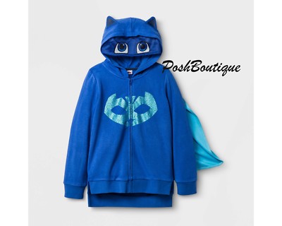 NWT PJ Masks Catboy Girl Boy Costume Hoodie Jacket Mask 4 5 6 7 8 Blue ...