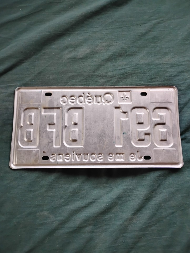 1992 Quebec CANADA License Plate - "691 BFB" Je Me Souviens | eBay