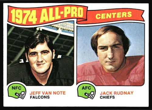1975 Topps Jeff Van Note / Jack Rudnay AP #204 Falcons / Kansas City ...