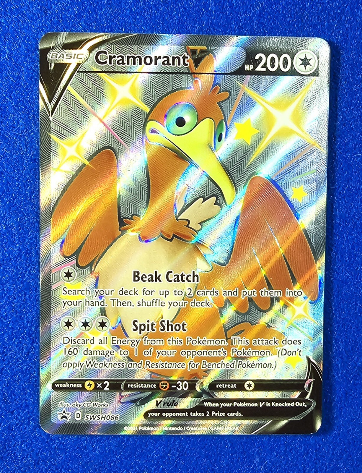 Cramorant V SWSH086 Black Star Promo Set SHINY VAULT Pokemon Card NEAR ...