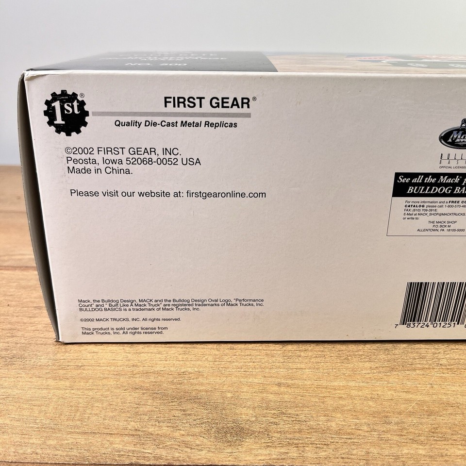 First Gear Mack 1:34 Scale Front Discharge Mixer No.500 Model 19-2878 ...