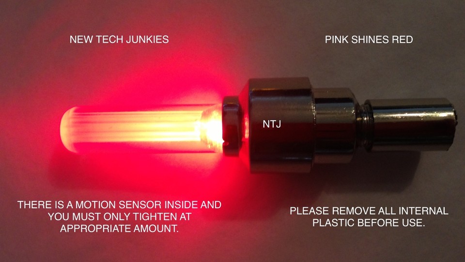 1 (ONE) Valve Stem LED CAP for Bike Bicycle Car Motorcycle Wheel tire ...