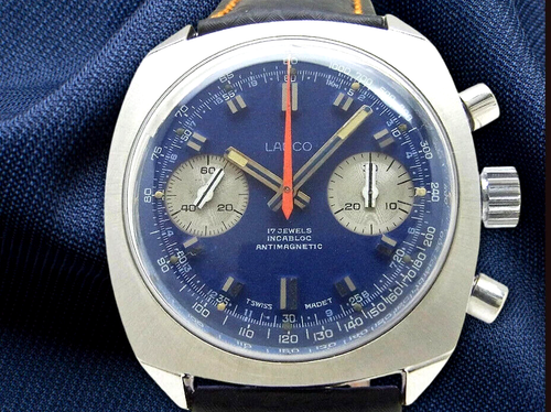 LANCO 2reg. Chronograph Ref.2002-9 Cal.7733 2022 Overhauled w/ Repair ...