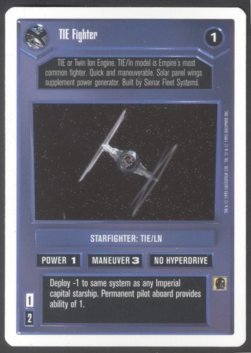 TIE Fighter (Premiere-Revised) | Decipher Star Wars CCG | NM/LP | eBay