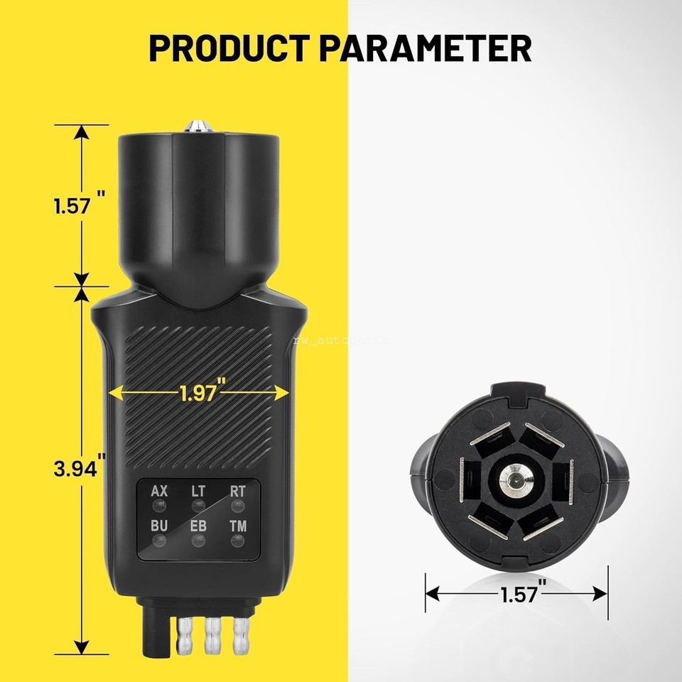 6-Function Trailer Light Tester With Double-Sided LED Indicators For RV ...