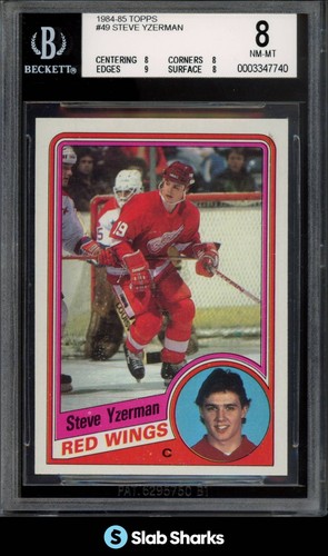 1984 TOPPS #49 STEVE YZERMAN RC ROOKIE BGS 8 | eBay