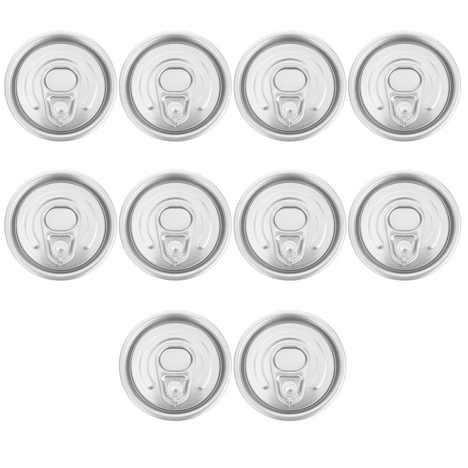 10 Pcs Aluminum Can Lids For Soda Beer Beverage Wide Mouth Full Open ...