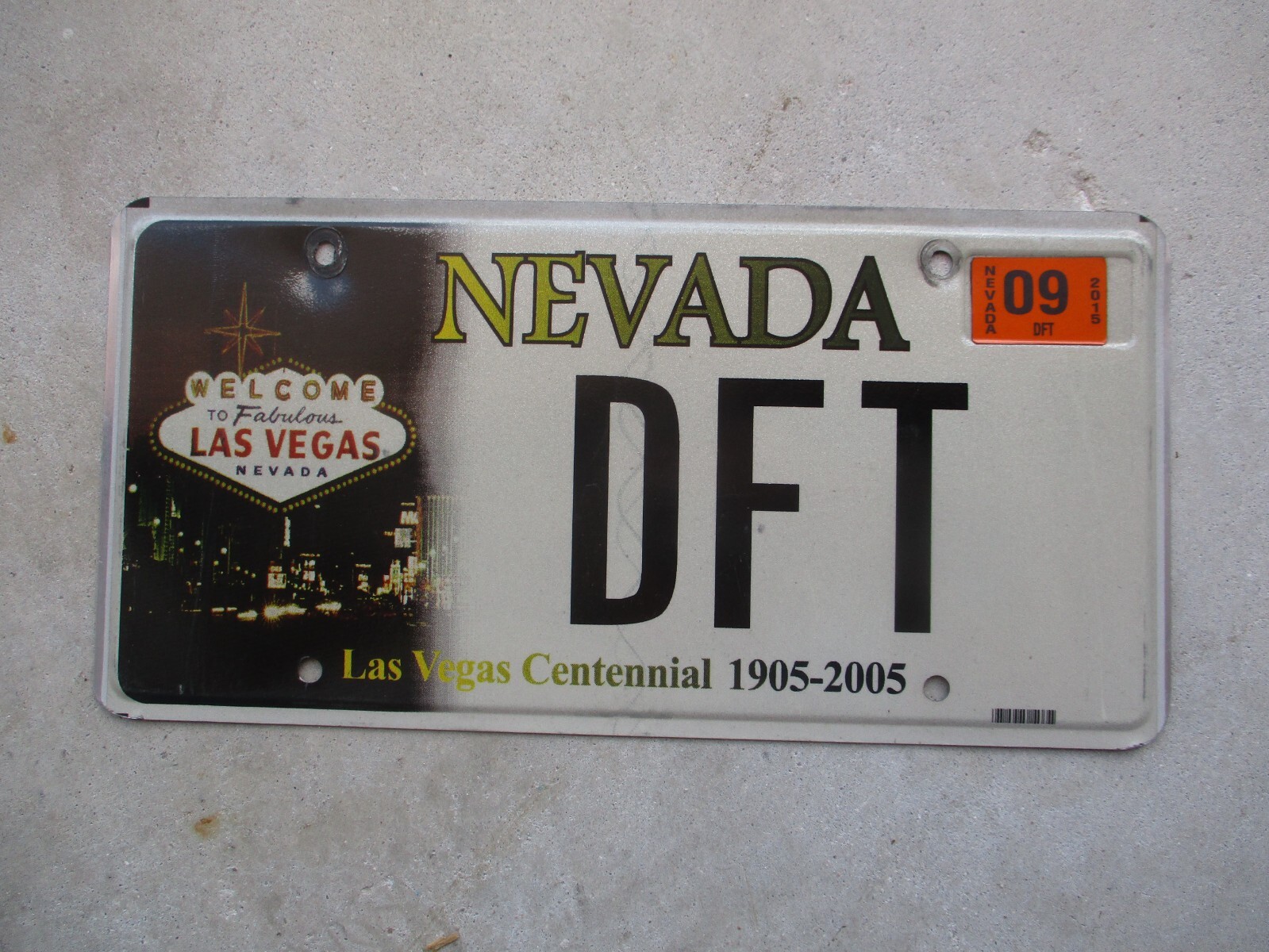 Nevada 2015 Las Vegas Centennial license plate # DFT | eBay