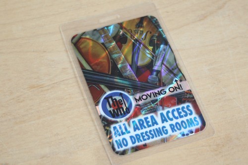 The Who - Laminated Backstage Pass - Movin On Tour - AAA - FREE POSTAGE ...