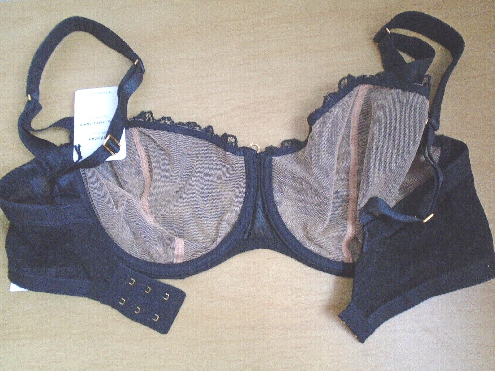 Aubade Bra 32F Femme Passion Black Noir M14-02 Comfort 1/2 Cup FR 85F ...