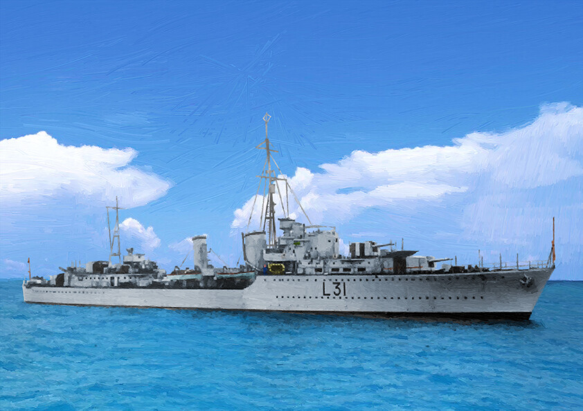 HMS MOHAWK WW2 - LIMITED EDITION ART (25) | eBay UK