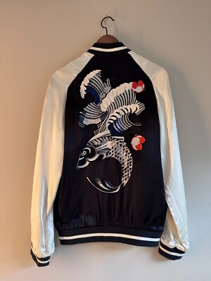 ZARA | Sukajan Souvenir Jacket | Size. Small Men | Koi Fish Embroidery ...