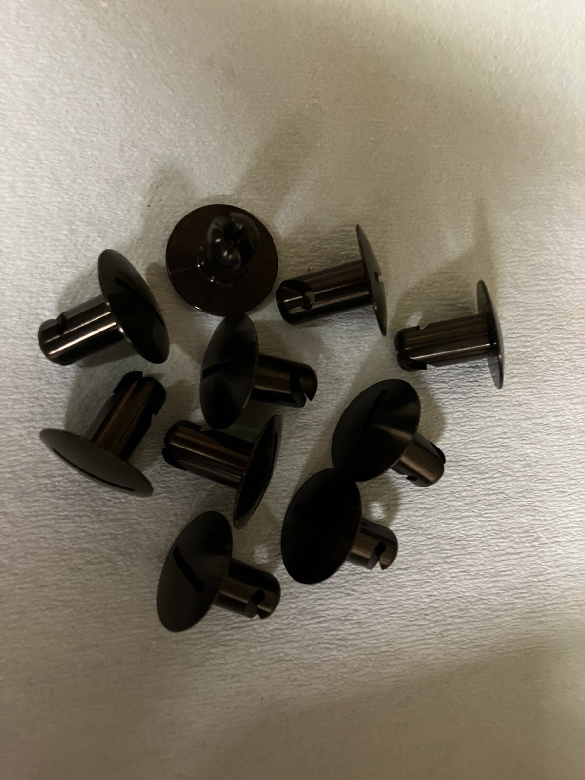 10 BLACK ALUM 7/16" BY.600" BIG DOME HEAD 1/4 Quick Turn Dzus Fasteners ...