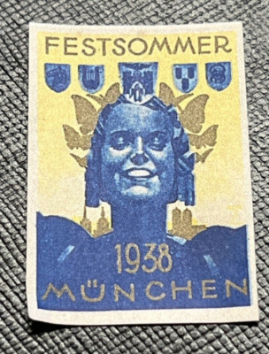 MUNCHEN ART HOUSE 1938 WWII WW2 Nazi Germany Third Reich German Stamp ...