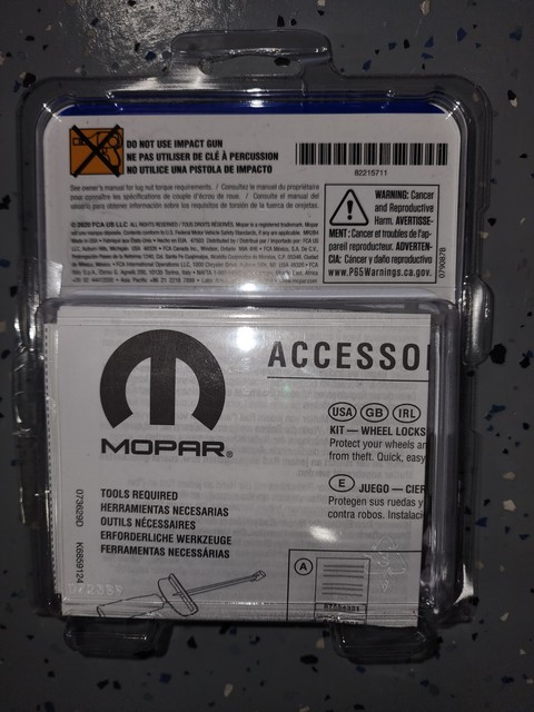 Genuine Mopar Wheel Locks 82215711AA for sale online | eBay