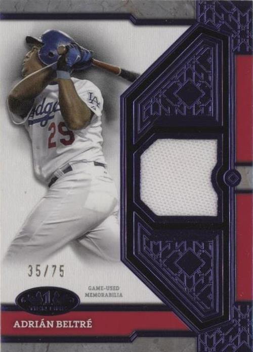 2024 Topps Tier One - Tier One Relics Adrian Beltre #T1R-AB Purple Foil ...