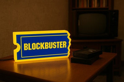 BLOCKBUSTER LED Light Box Sign – RGB Lamp + Remote Control 3D Printed ...