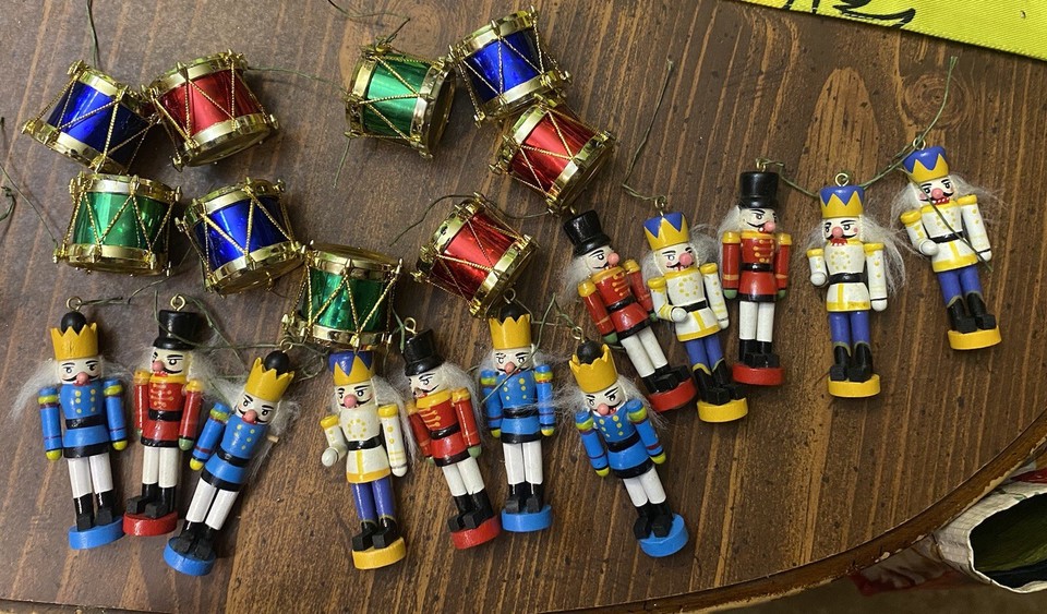 Lot Of 21 Nutcracker miniature drum Ornament Set | eBay