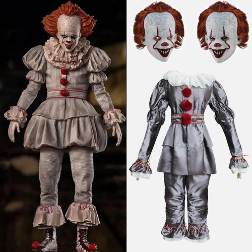 Halloween Men Kids Stephen King's It Pennywise Clown Cosplay Mask ...