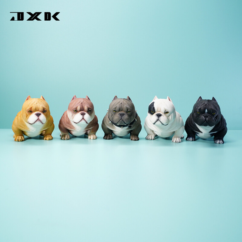 JXK JXK124 1/6 Mini Bully Dog Model Animal American Bully Pitbull Toy ...