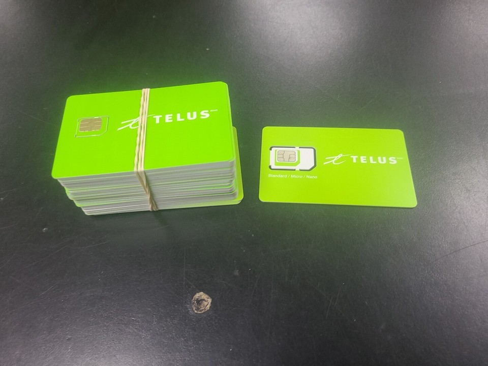 New Telus LTE Sim Card Triple 3in1 Nano Micro 3G LTE Prepaid Postpaid ...