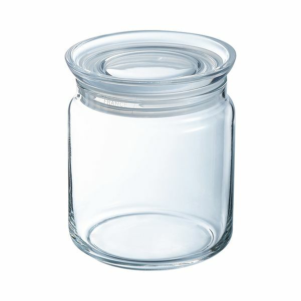 Luminarc PURE Clear Glass Storage Jar Airtight Lid 3 Sizes Food Liquid ...