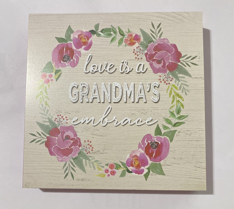 2 Mother's Day/Birthday/Grandma Wooden Signs, Floral, Brand New. Wood ...