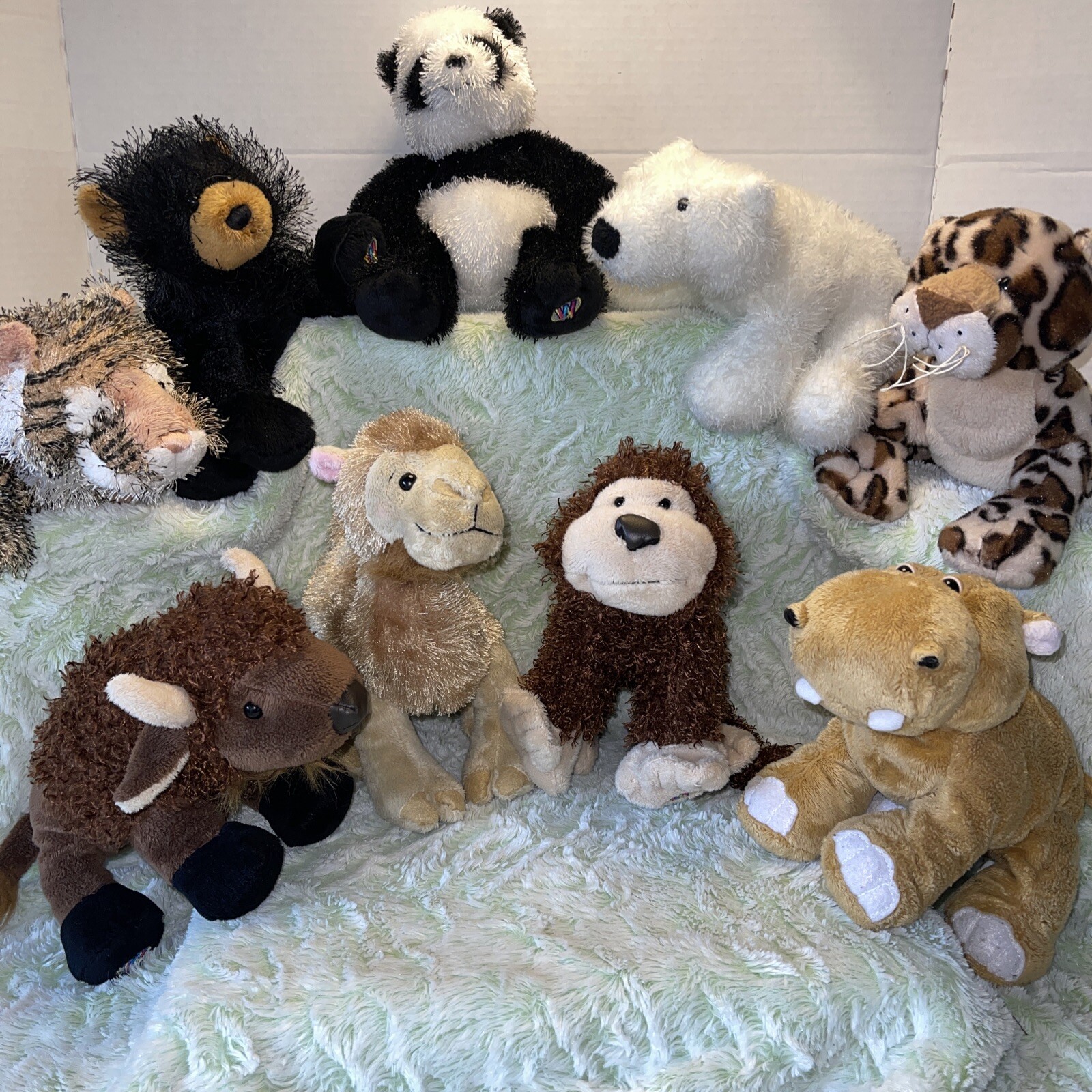 GANZ SET of 9 At The Zoo! Stuffed Plush Animals (pls See Details & List ...