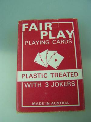 Vintage Fair Play deck of playing cards plastic treated Austrian made N ...