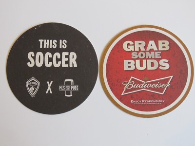 Beer Coaster ~ Budweiser ~ Grab Some Buds ~ This Is Soccer X Colorado ...