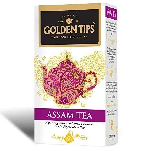 Golden Tips Assam Black Tea bag (20 Tea Bags, 40 Gram) Free Shipping ...
