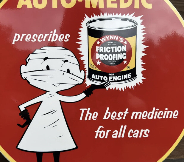 Vintage Style Auto Medic Wynn’s Engine Oil Steel Metal Sign | eBay