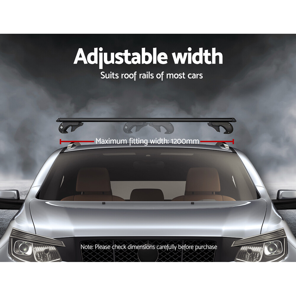 Universal Car Roof Racks Pod Aluminium Cross Bars Adjustable 108cm ...