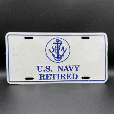 US Navy Retired Metal License Plate Military | eBay