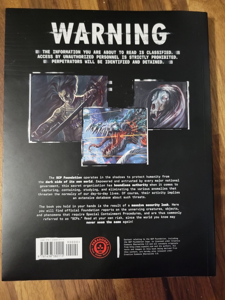 SCP Foundation Artbook Black Journal : Paperback Edition by The SCP ...