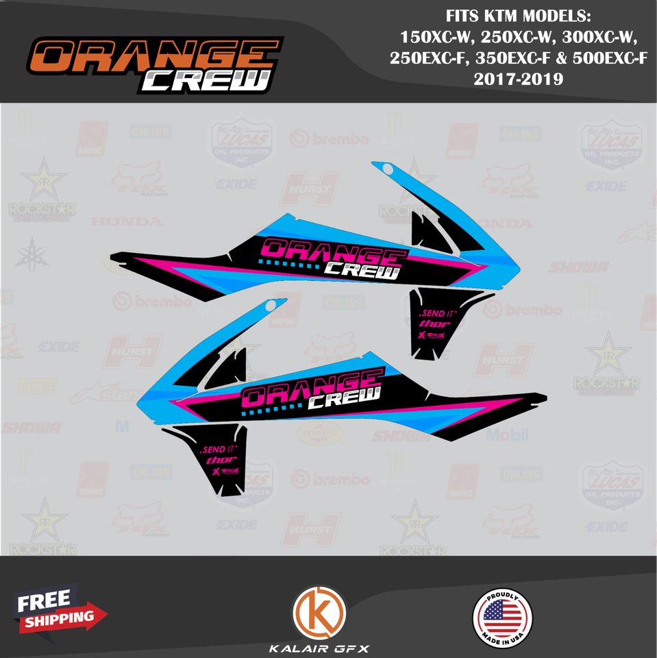 Graphics Kit for KTM 150/250/300XC-W & 250/350/500EXC-F 2017-19 OG-Crew ...