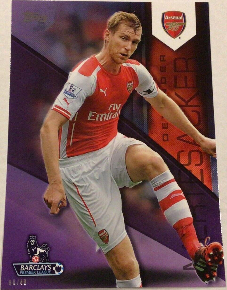 2015 Topps Premier Gold 2014 5x7 - Per Mertesacker #2 Purple /49 for ...