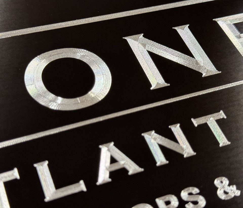 Custom YOUR Business Name Engraved Diamond Etched Metal License Plate ...