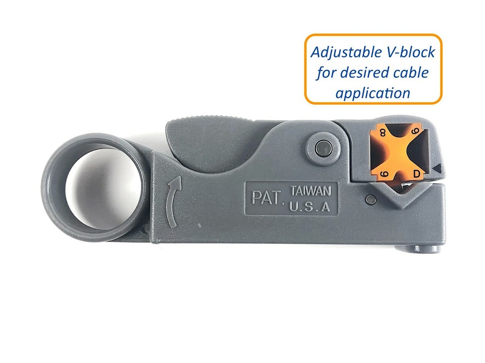 RF Coax Tool Combo Cable Stripper + Ratchet Crimper RG8 RG11 RG174 ...