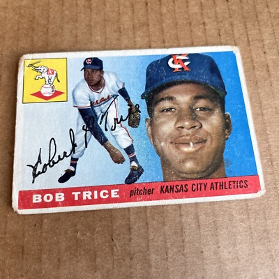 1955 Topps Bob Trice #132 KC Athletics Vintage Baseball Card (fair)(d6 ...